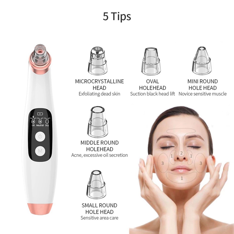 Blackhead Remover Pore Vacuum, WiFi Visible Facial Pore Cleaner Pimple ...