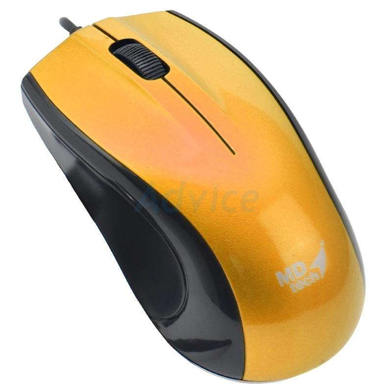 USB Optical Mouse MD-TECH (MD-64) Yellow/Black Mouse เมาส์สำหรับ ...