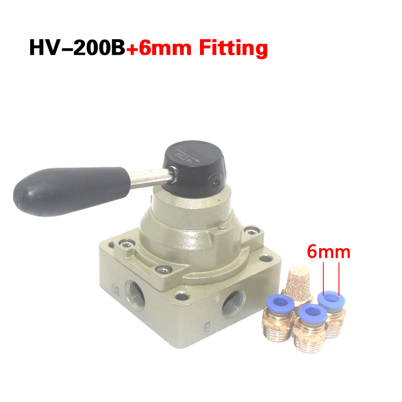 Pneumatic air Valve HV 200B Air Control Valve 3 Position 4 Way Rotary ...
