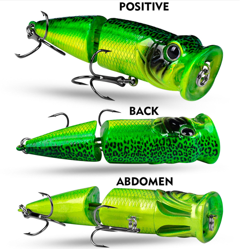 LIDAFISH New 1Pcs Popper Fishing Lure 8cm11g Top Water Artificial ...