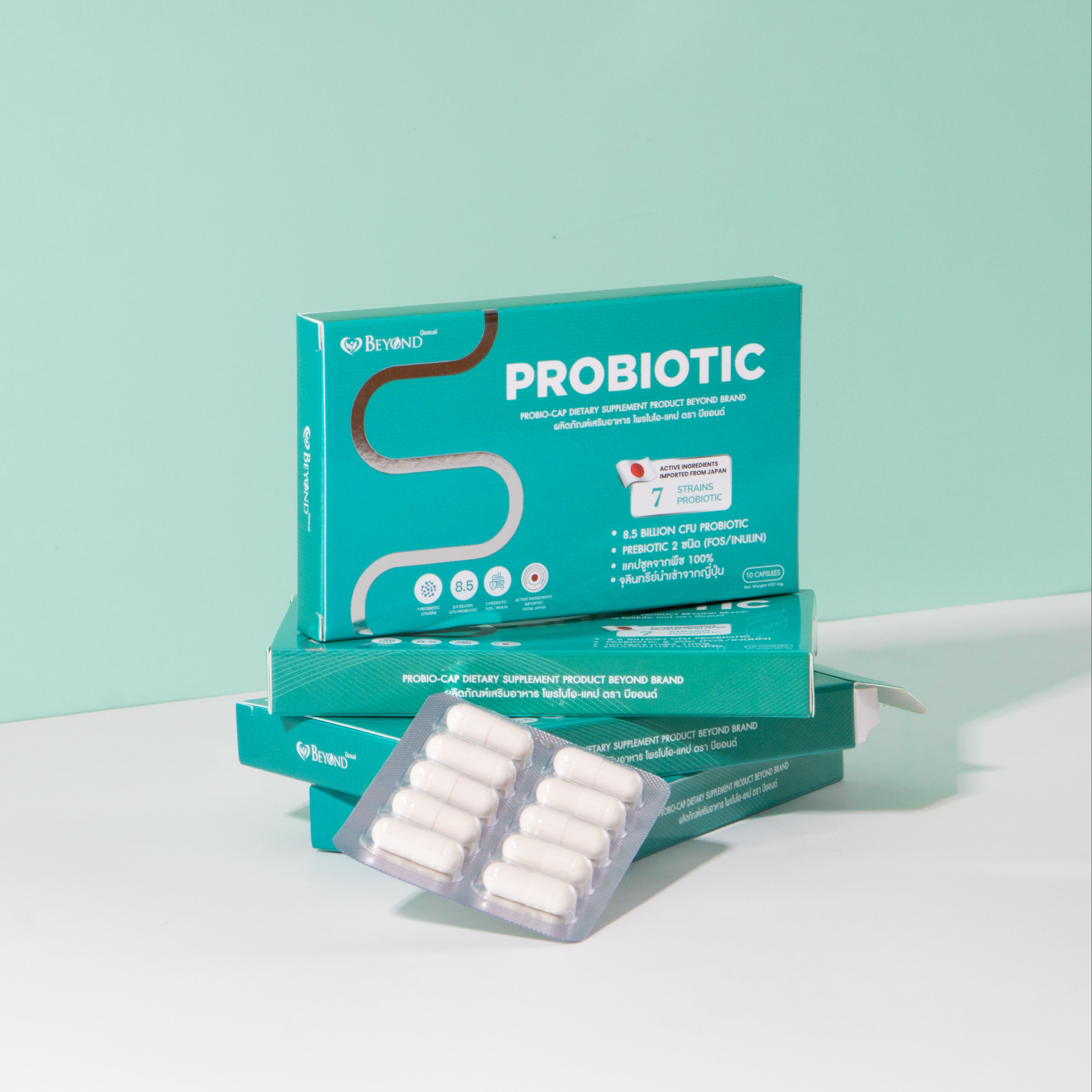 นำเข้า Probiotic จากญี่ปุ่น โพรไบโอติก + Prebiotic แคปซูลพืช บรรจุ 30 ...