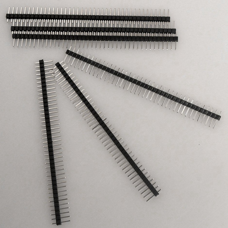 60 Pieces Breakaway Pin Header, 40 Pin 2.54mm Straight Single Row Male ...