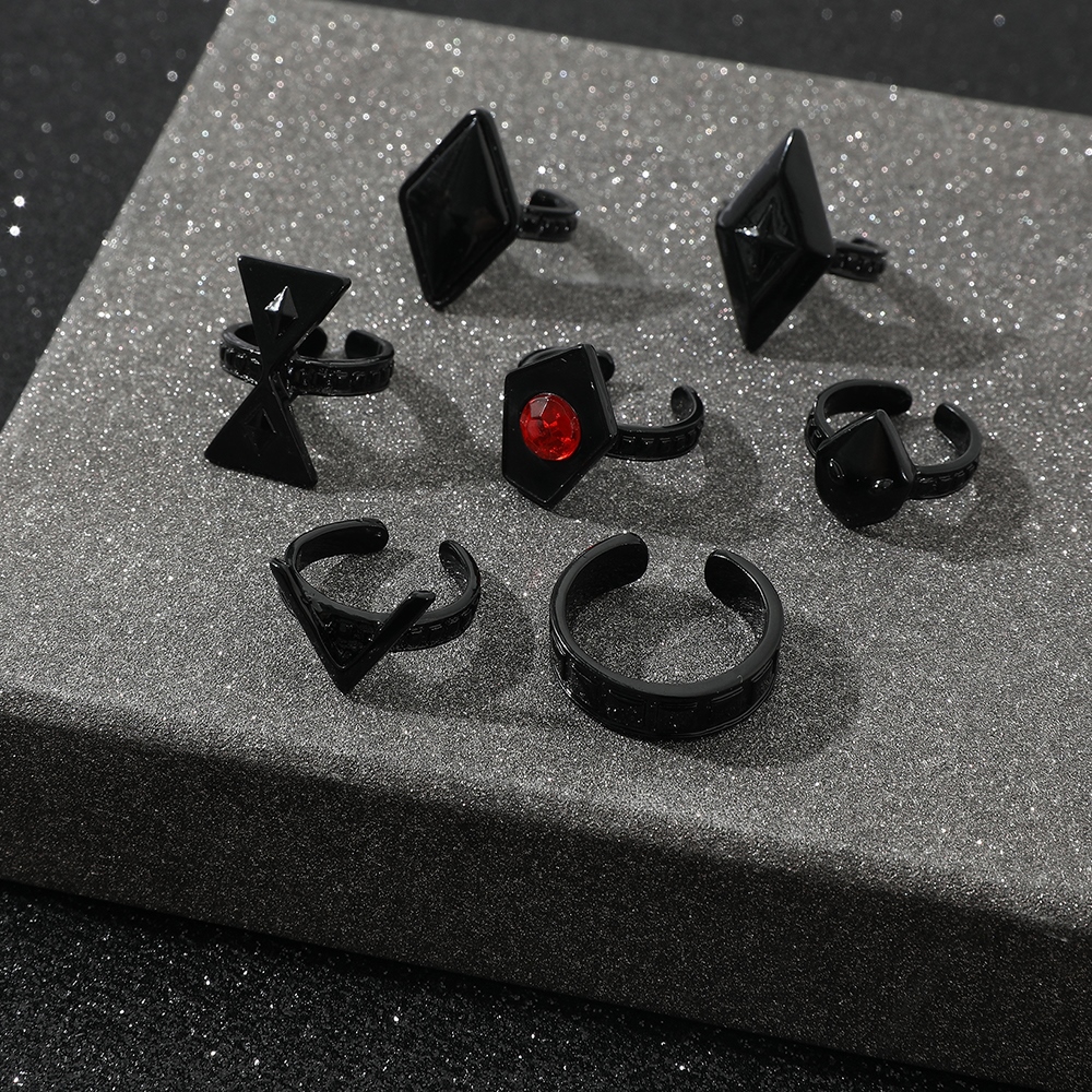 【Hot seller】 Free Shipping 7Pcs Set Genshin Impact Hutao Cosplay Ring ...