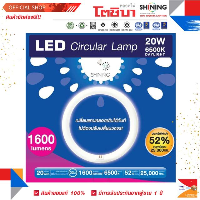 ราคา หลอดไฟ LED วงกลม Circular Lamp 20 วัตต์ แสงสีขาว Daylight โตชิบา ...