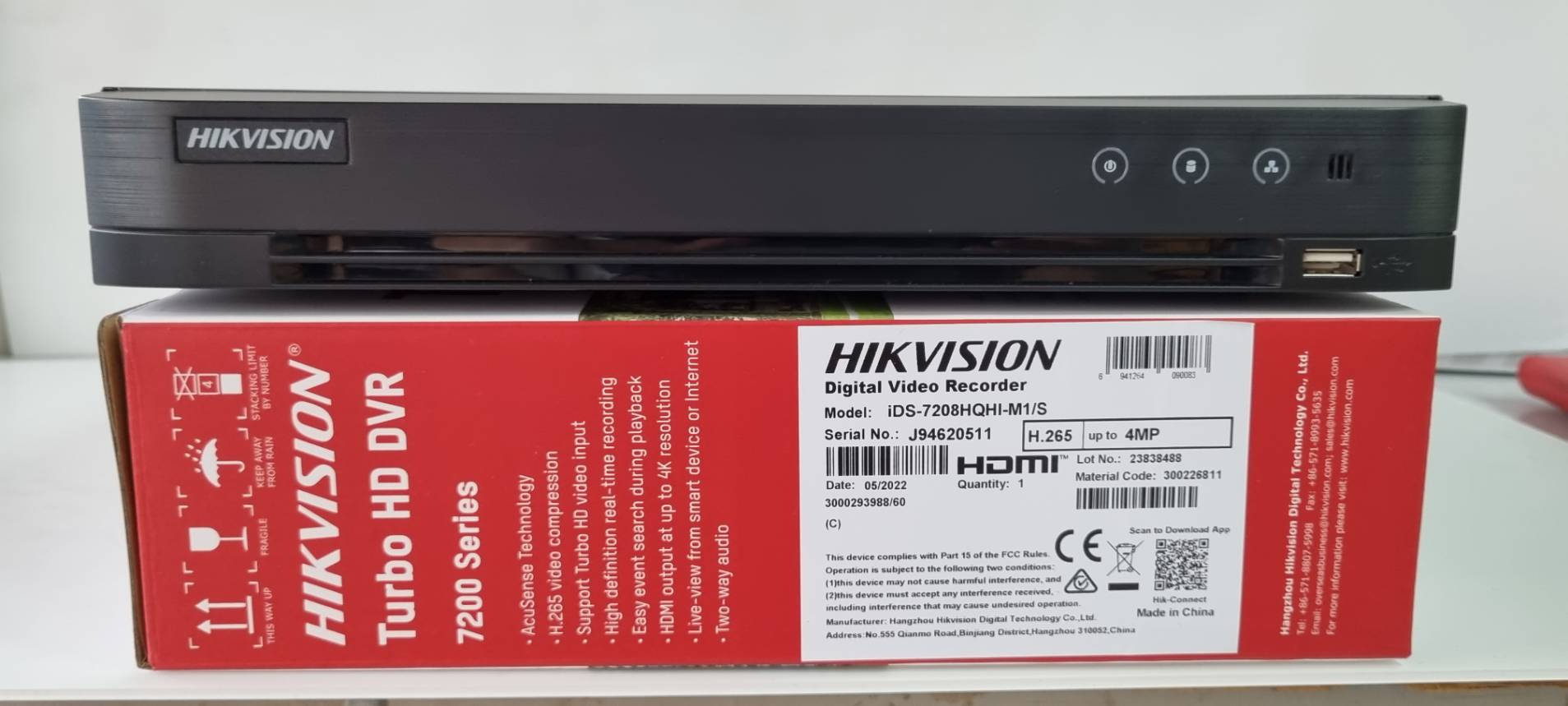 iDS-7208HQHI-M1S(C) เครื่องบันทึกภาพ กล้องวงจรปิด Hikvision 8ch 1080p ...