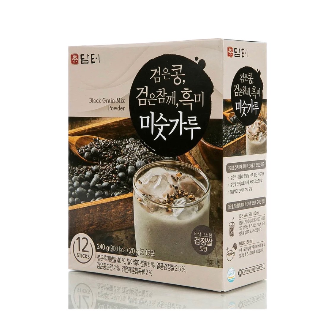 [Original] 검정콩, 검은참깨, 흑미미숫가루 Damtuh Black Grain Mix Powder (ผงธัญพืชสี ...