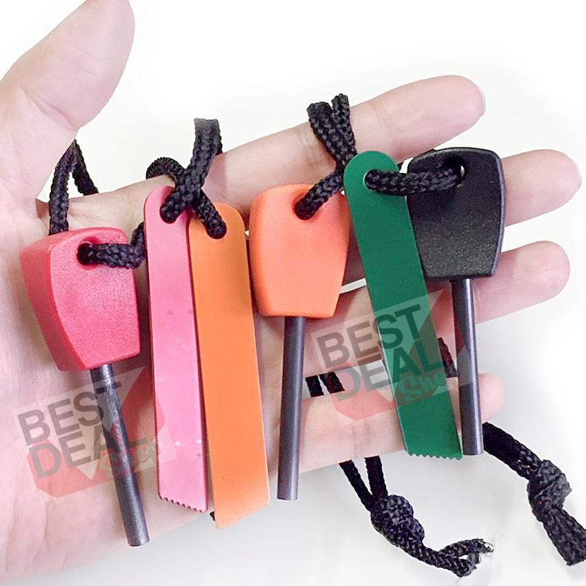 Mini Flint Striker Fire Starter แท่งจุดไฟ แท่ง magnesium รุ่น FS-Orange ...