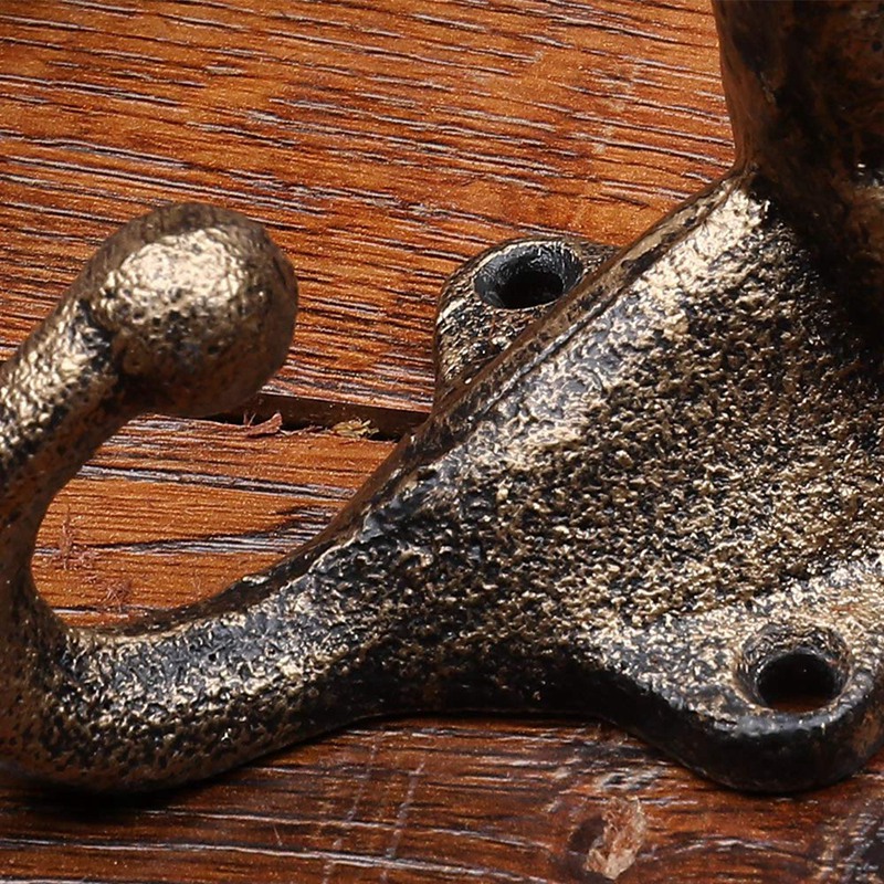 Elk Cast Iron Coat Hook - Rustic Wall Mount with Screws, Vintage ...