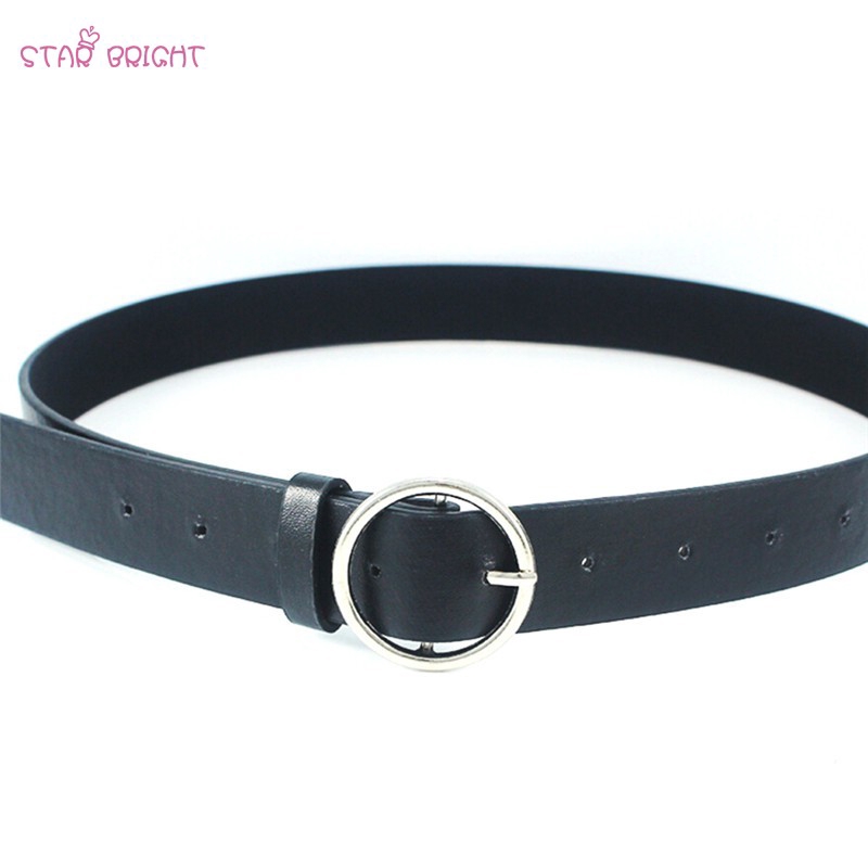 ★MX Women Leather Belts Round Metal Pin Buckle Waist Belt - Dmog23drcew ...