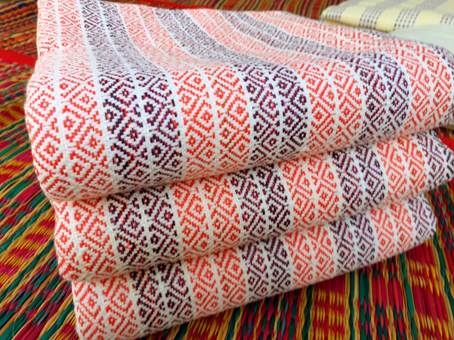  105 210cm Hand Woven Cotton Blanket From