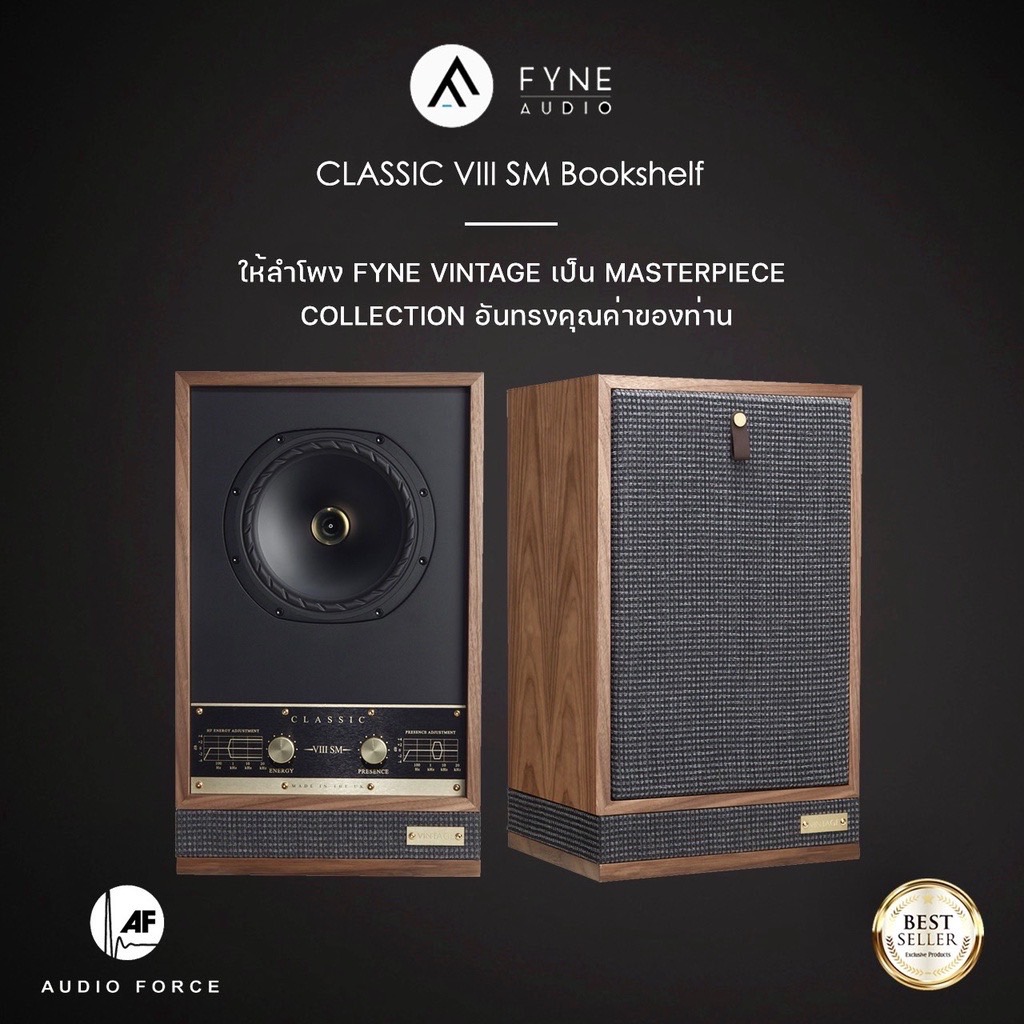 Fyne Audio Vintage Classic VIII SM Bookshelf - Timeless Luxury Masterpiece Speakers | Lazada.co.th