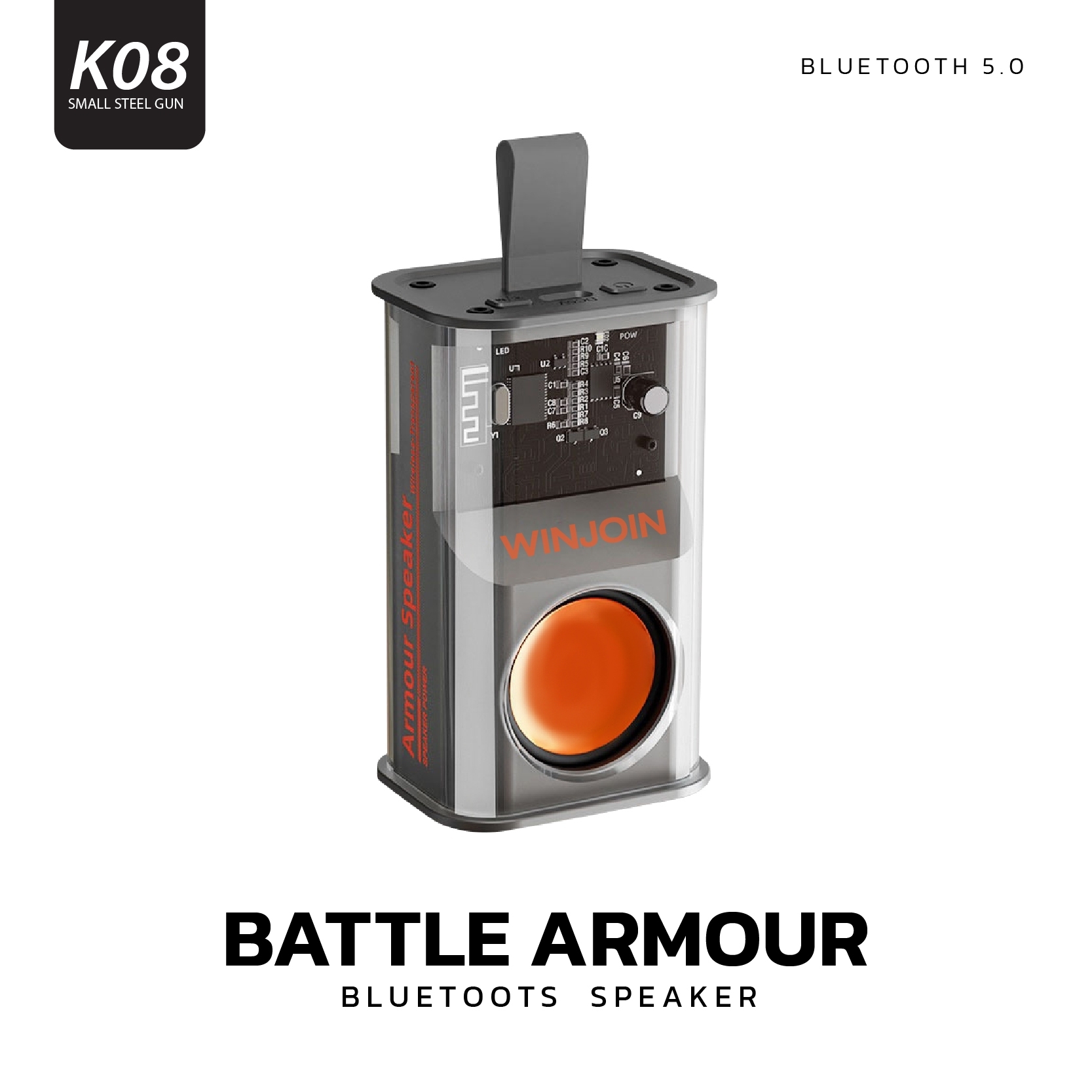 ลำโพงบลูทูธ BATTLE ARMOUR Bluetooth Speaker รุ่น K08 ลำโพงแบบไร้สาย ...