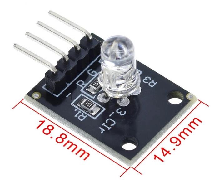 RGB LED 5mm Module โมดูล RGB LED 5 mm (Common Cathode) KY-016 By ...