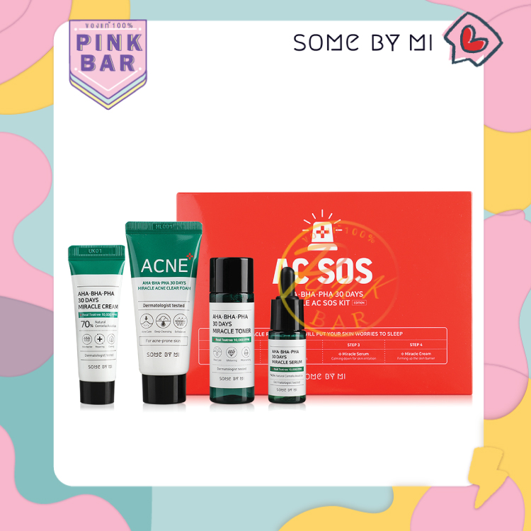 ของแท้100% Some By Mi AHA-PHA-BHA 30Days Miracle AC SOS Kit - PINK-BAR ...