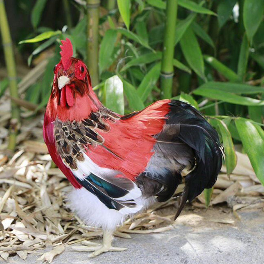Decorative Rooster With Feathers | Shelly Lighting