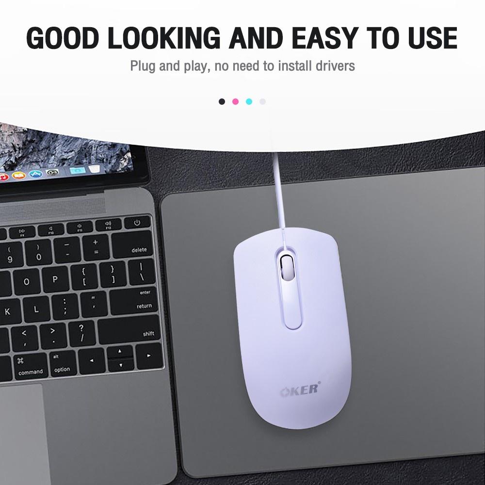 OKER USB MOUSE WIRED DESKTOP MOUSE M147 - ไอคอนเอซีซี - ThaiPick