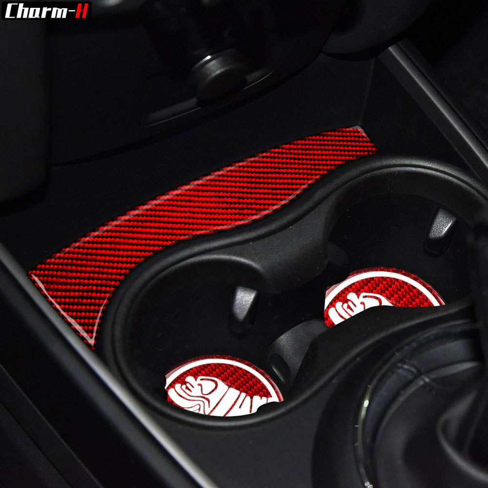 3pcs Carbon Fiber Console Box Cup Holder Coasters For MINI Cooper F60 ...