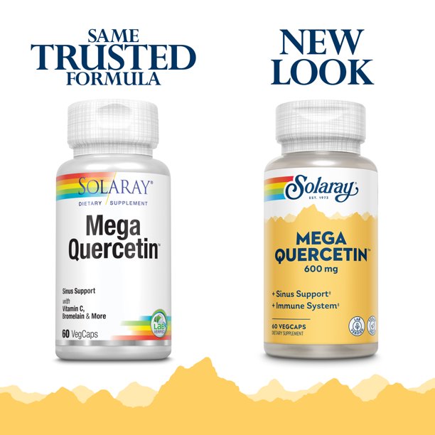 Solaray Mega Quercetin Quercetin Bromelain 60 VegCaps - KC vitamin ...