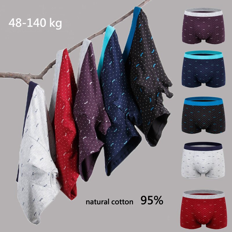 Plus size XL-9XL Male briefs Men Boxer Underwear Shorts Cotton Boxer ...