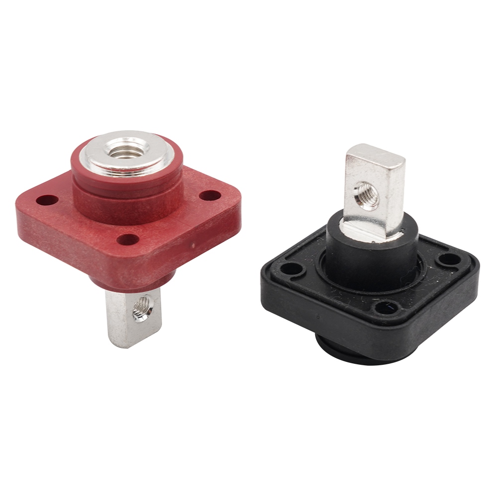 ขั้วต่อเสียง 2pcs 150A Red and Black Through wall Terminal Automotive ...