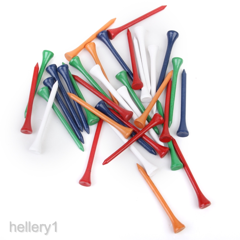 300x Pro Wooden Colorful Assorted Golf Tees Standard Tees 69MM / 2.72 ...
