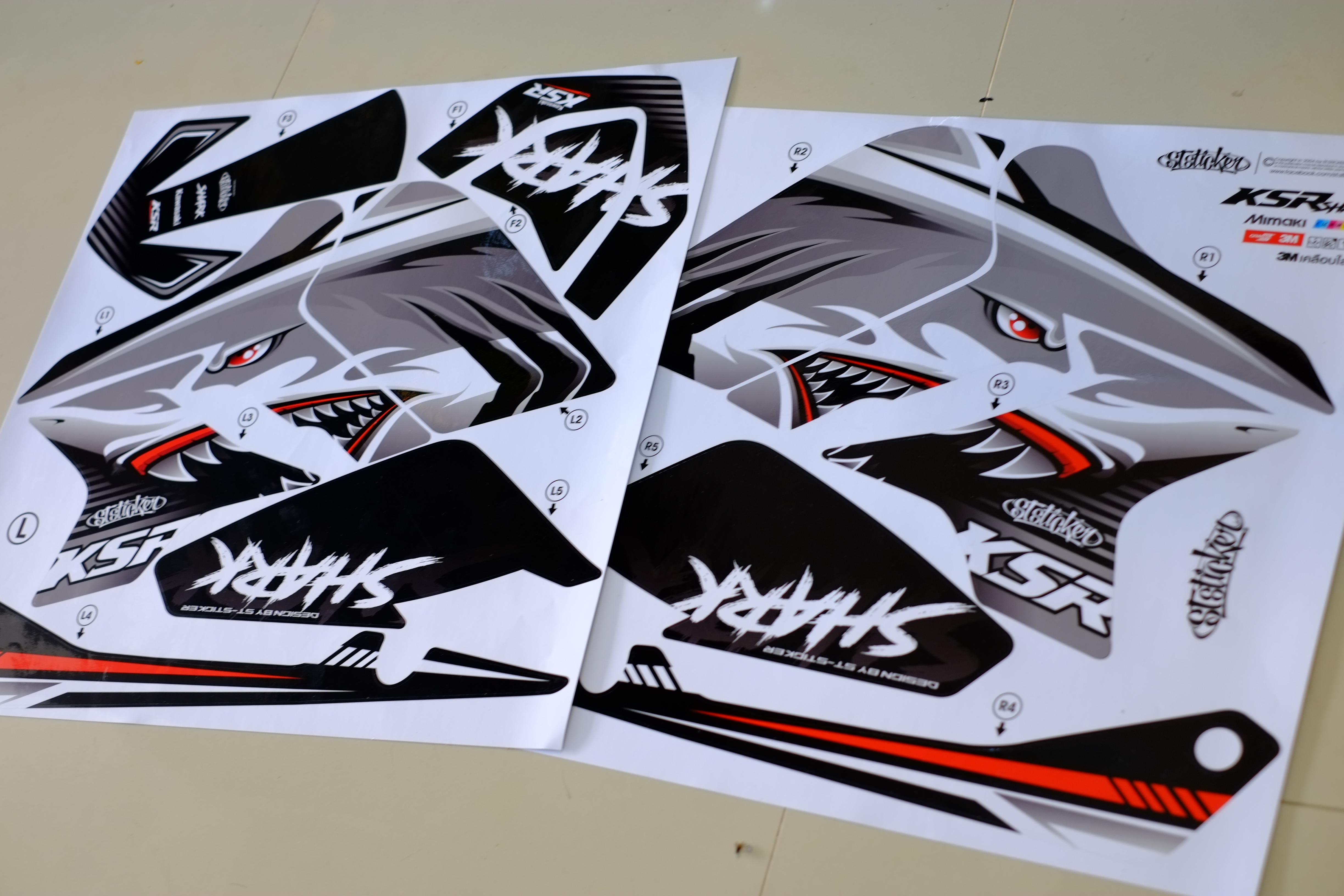 สติ๊กเกอร์ฉลาม KSR - ST.Sticker - ThaiPick