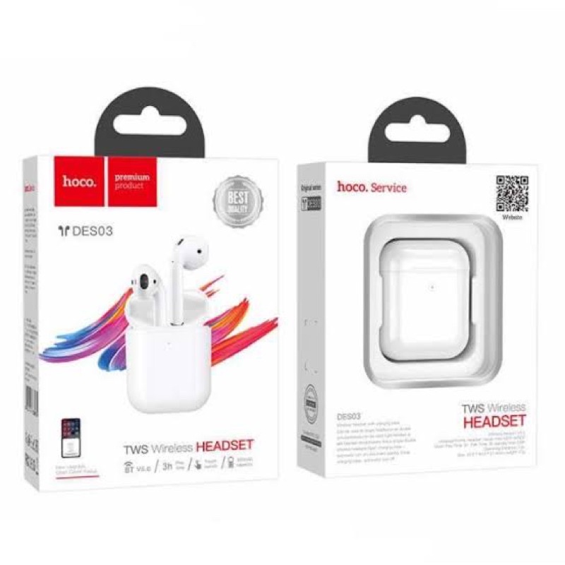 หูฟังบลูทูธ hoco des03 airpods เสียงดี ตัดเสียงรบกวนได้พอสมควร | Lazada ...