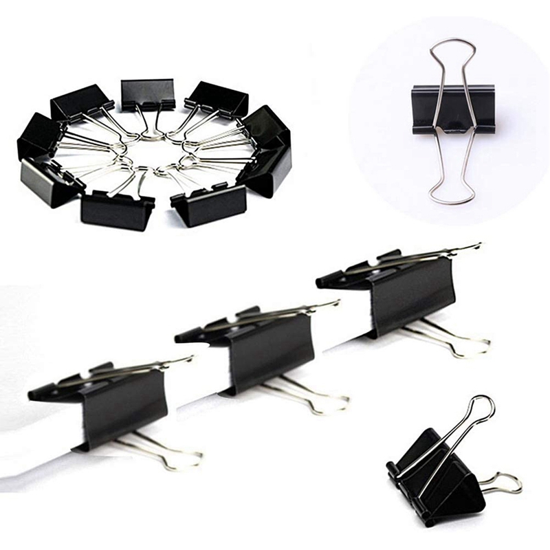 60 Pcs Office and School Binding Supplies 25mm Long Tail Clip Long Tail ...