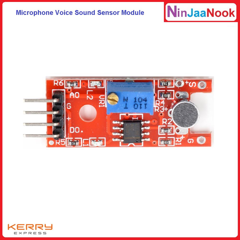 โมดูลเซนเซอร์ไมโครโฟน High Quality 1Pc LM393 Microphone Voice Sound Sensor Module Analog Digital ...