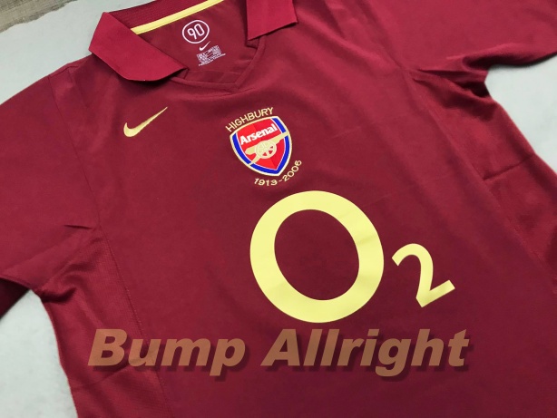 Retro : เสื้อบอลย้อนยุค Vintage ทีม อาเซนอล O2 เหย้า 2005 Arsenal Home ...
