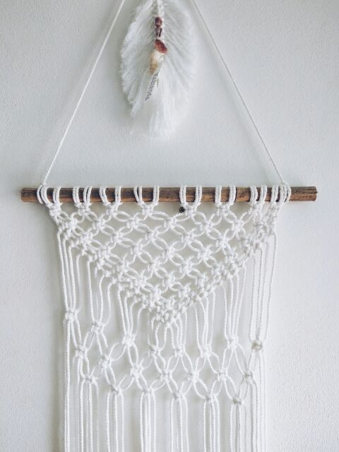 Sea Shells + Feather Macrame wall hanging set - BurtLancaster - ThaiPick