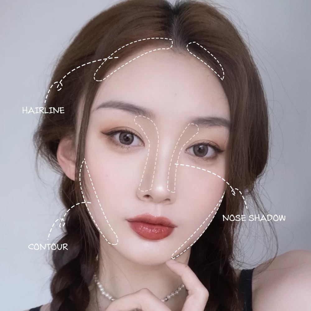 BH Hair Shadow Powder Eyebrow Stamp Waterproof Multi-use Trimming ...