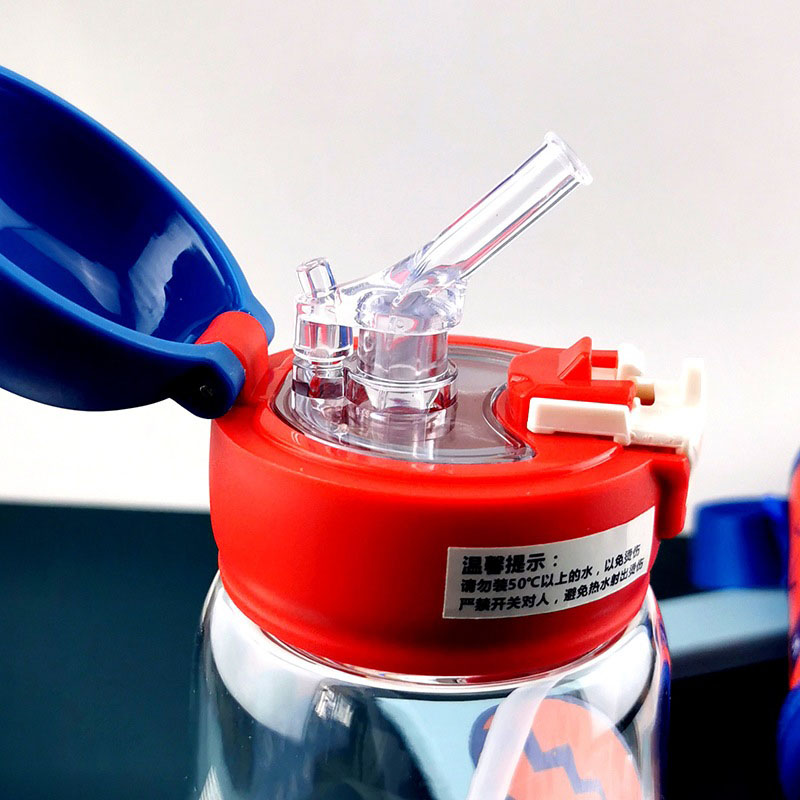 กระติกน้ำเด็ก POP UP น้ำไม่หก พลาสติกใส BPA Free ปลอดภัยสำหรับเด็ก ...