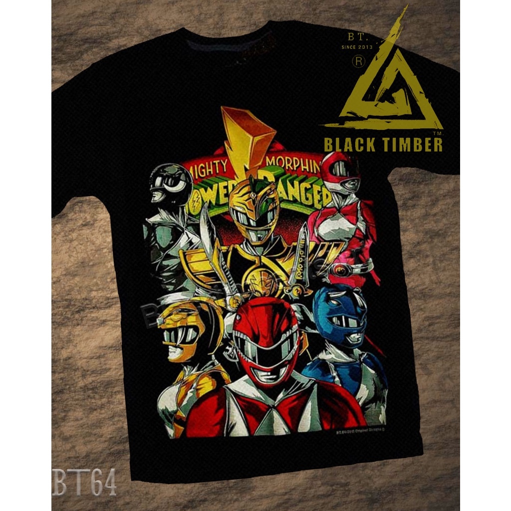 BT 64 Power Rangers Beast Morphers Mighty Morphin เสื้อยืด ลายหนัง ...