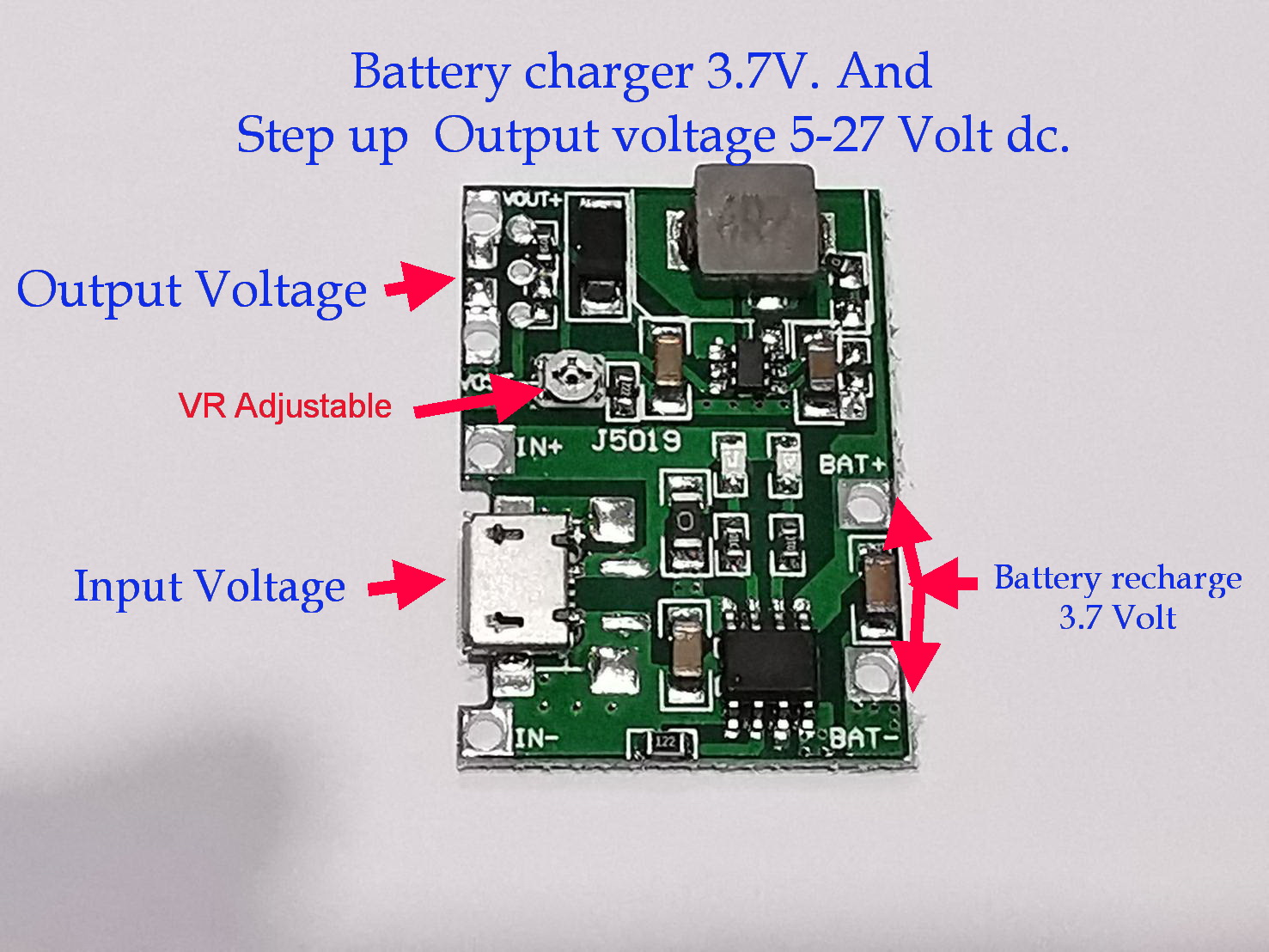 Module ชาร์จแบตเตอร์รี 3.7V ไฟเข้ามี2รุ่น (Micro USB /TypeC) 5Volt ไฟ ...