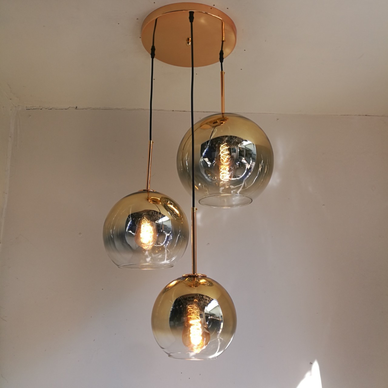 neolight-โคมไฟห้อยต่างระดับ ทรงกลม 3 หัว 3 ขนาด รุ่น 7009-3JS แถมหลอดไฟledแสงเหลือง - CST ...