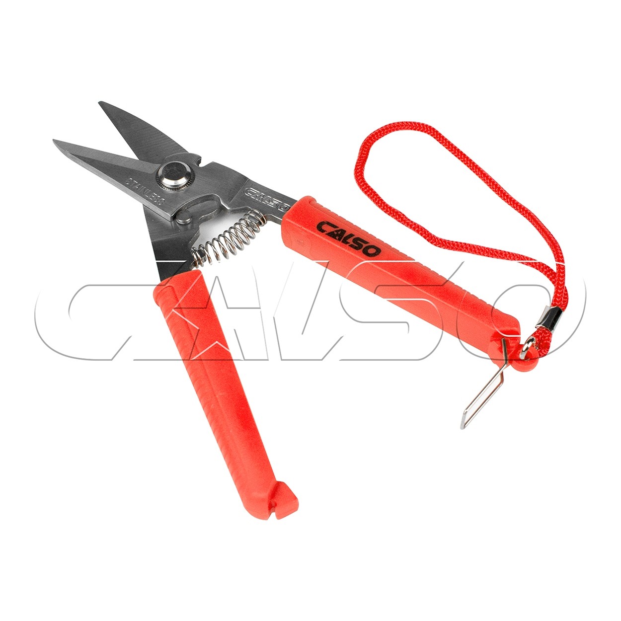 CALSO Scissors กรรไกรตัดเหล็กเอนกประสงค์ กรรไกรตัดซีลาย สแตนเลส ปากเฉียง 8 นิ้ว รุ่น CS-119 ผ่าน ...