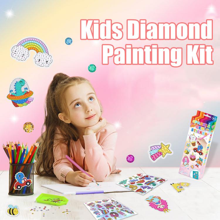 Big Gem 5D Diamond Paint Kit Cute Space Animals Diamond Stickers Paint with Painting Diamond ...