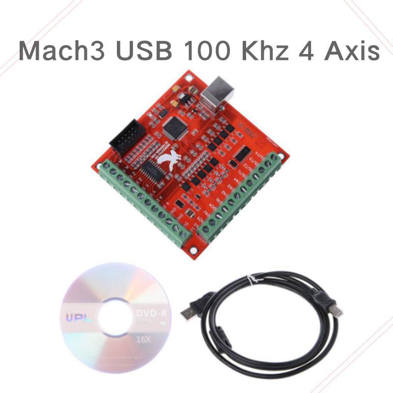 Mach3 USB 100 Khz 4 Axis บอร์ดโมดูลควบคุม CNC พร้อมแผ่นโปรแกรม - CHUY DIY - ThaiPick