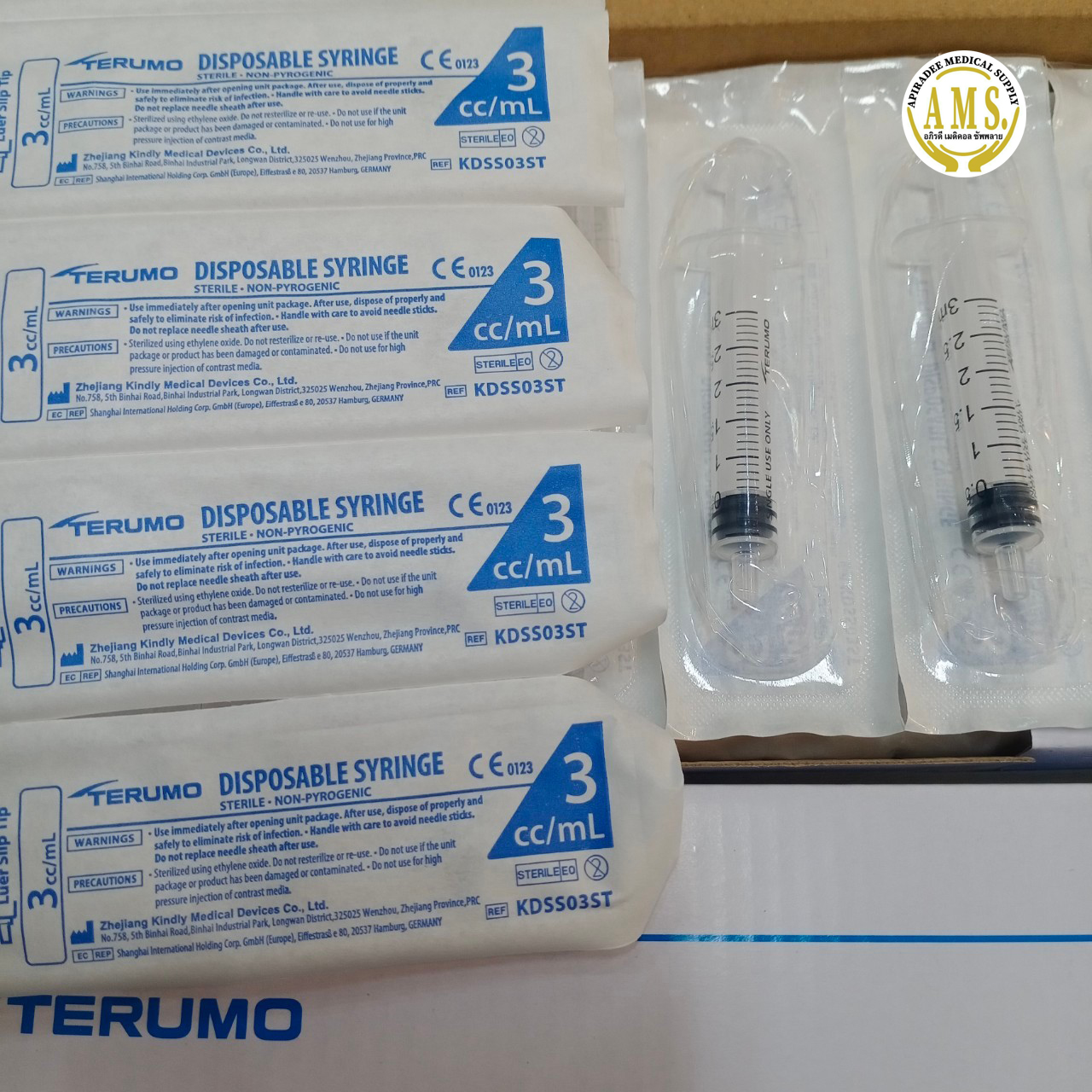 (ยกกล่อง)Syringe -Terumo 3 ml กระบอกฉีดยาผ่านผิวหนังปราศจากเชื้อชนิดใช้ได้ครั้งเดียว DISPOSABLE ...