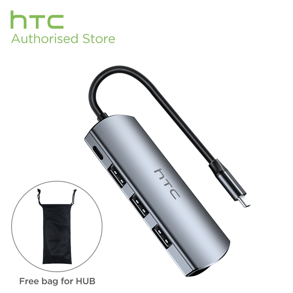 HTC USB 3.0 HUB 5พอร์ตอะแดปเตอร์ Micro USB USB 3.0 Splitter ความเร็วสูง ...