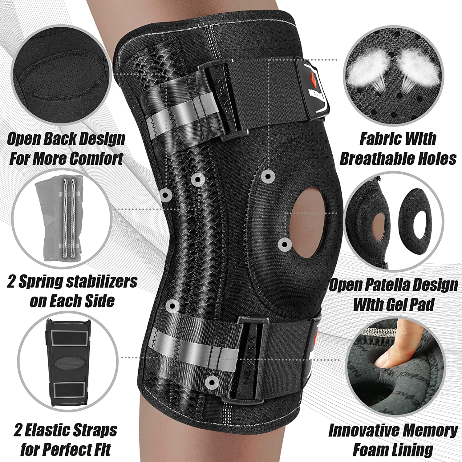 NEENCA Professional Knee Pain Protector การสนับสนุนข้อเข่าทางการแพทย์ ...