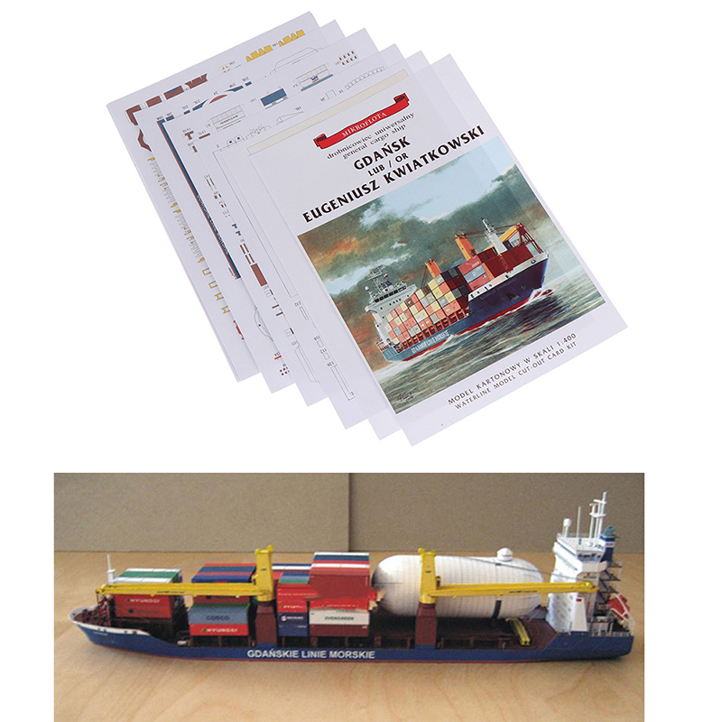 1:400 Gdansk Cargo Ship DIY Handcraft 3D Paper Card Model Sets ...