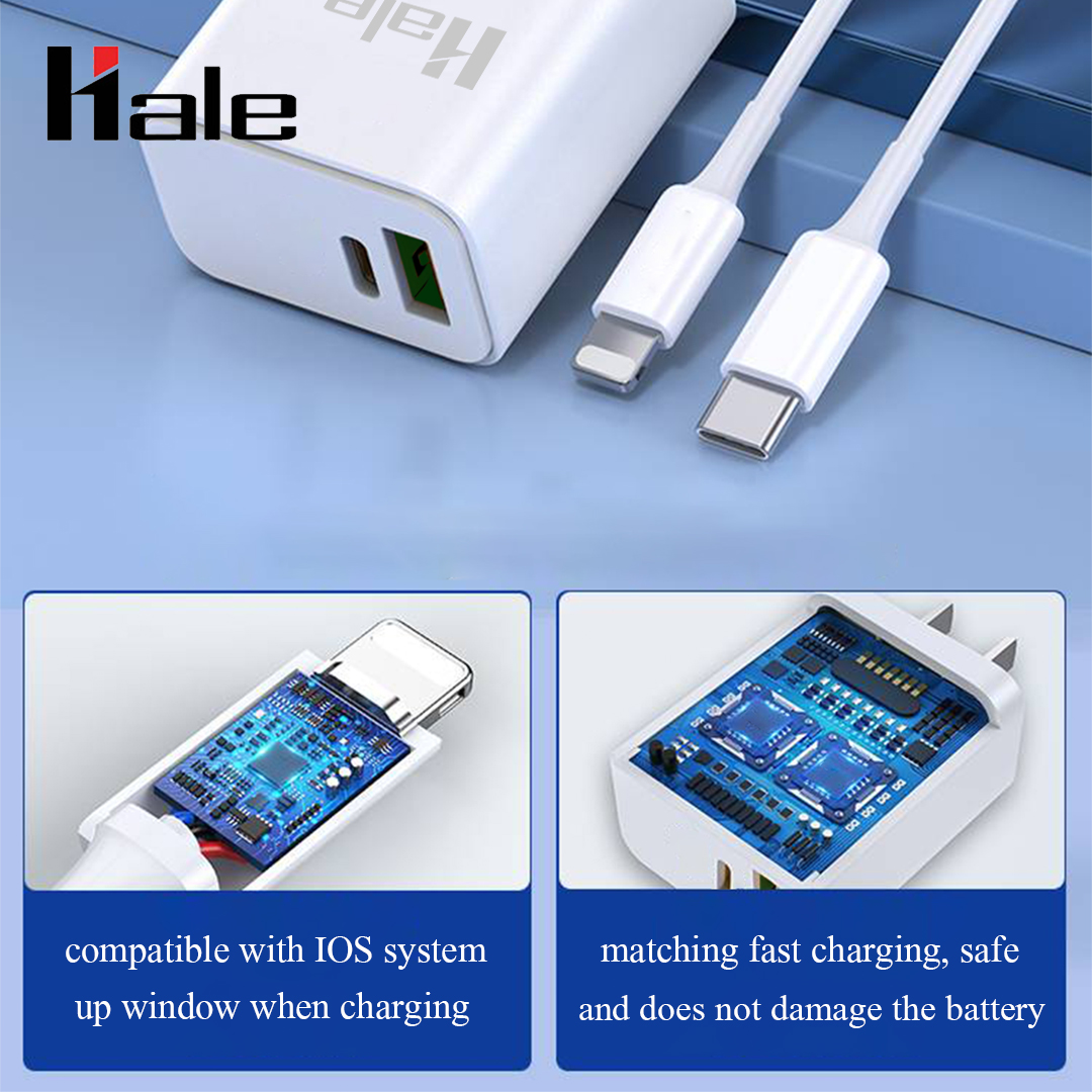HALE 65W หัวชาร์จ 2 พอร์ต USB-A USB-C สำหรับ iPhone iPad โน็ตบุค แท็บเล็ต MateBook fast charging ...