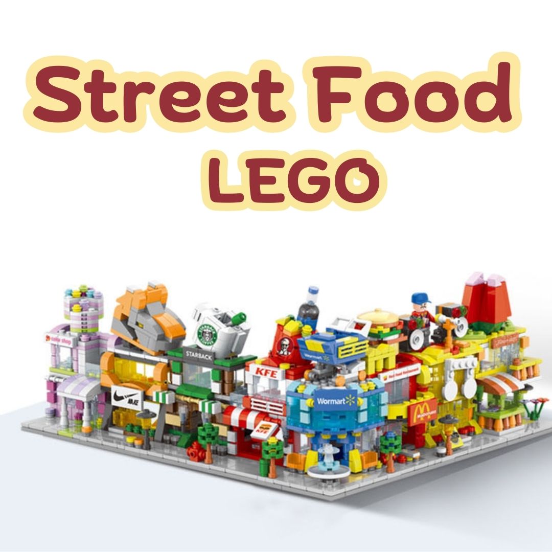 พร้อมส่งบล็อกตัวต่อ Street Food Lego ร้านอาหาร DIY เลโก้ ของเล่น ของ ...
