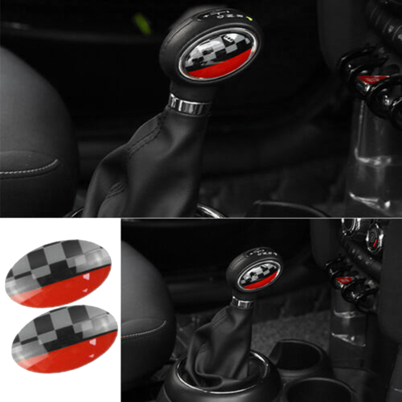 2Pcs Car Gear Shift Knob Cover Sticker for MINI Cooper JCW F54 F55 F56 ...