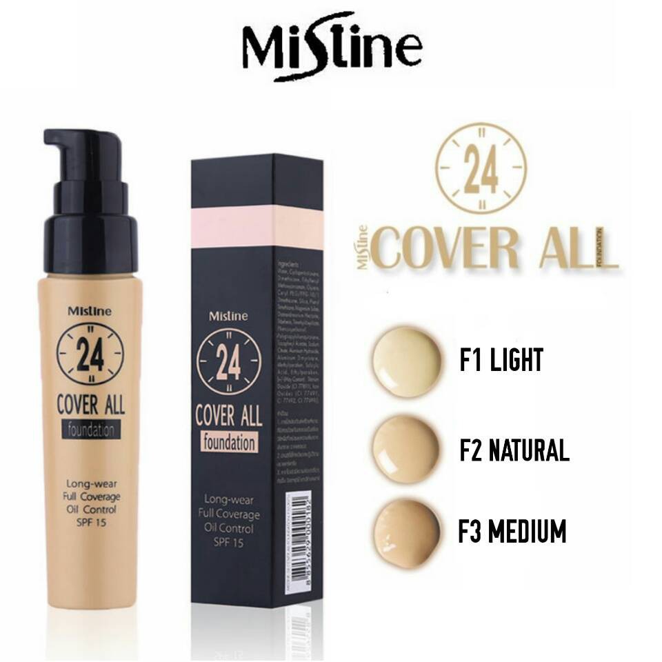 Mistine 24 Cover All Foundation มิสทีน 24 คัฟเวอร์ ออล ฟาวเดชั่น 25 g ...