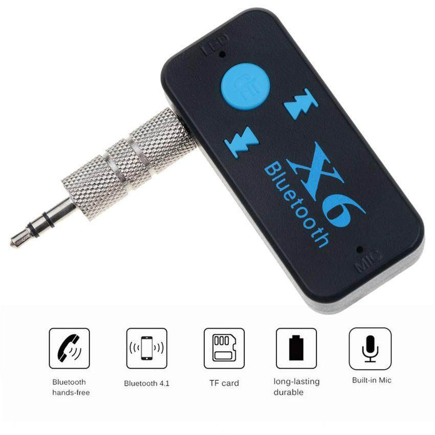NEW X6 Bluetooth 4.0 Receiver 3.5mm AUX Car Stereo Audio Music with ...