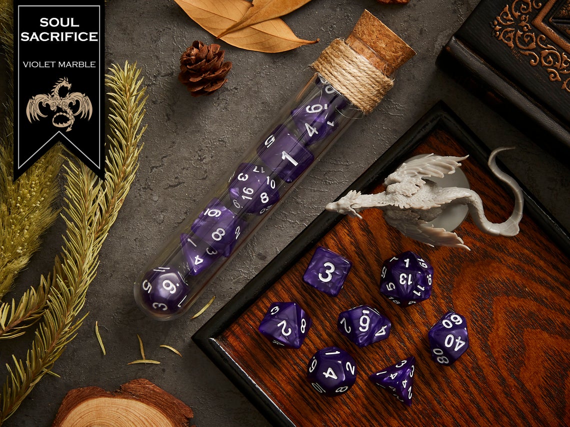 Polyhedral Dice Set of 7 with RPG Fantasy Potion Flask | Dungeons and ... Polyhedral Dice Set of 7 with RPG Fantasy Potion Flask | Dungeons and ...