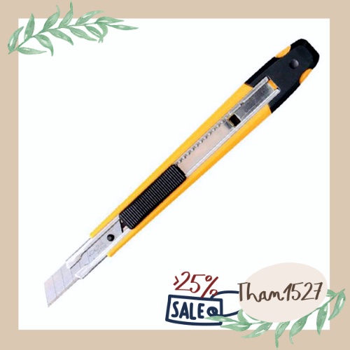 OLFA คัตเตอร์ 9 มม. รุ่น A-1 สีเหลือง (( อุปกรณ์ เครื่องมือไฟฟ้า )) - Tham1527 - ThaiPick
